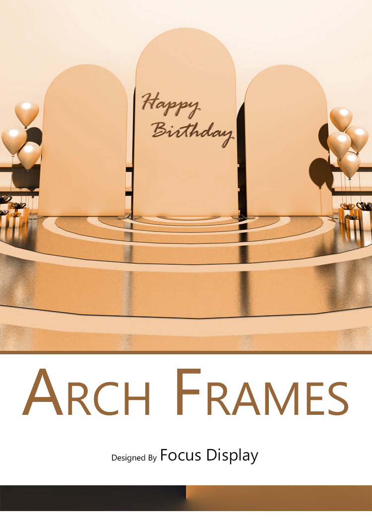 Custom Portable Arch Backdrop Wall 3 Round Arch Panel Baby Shower ...