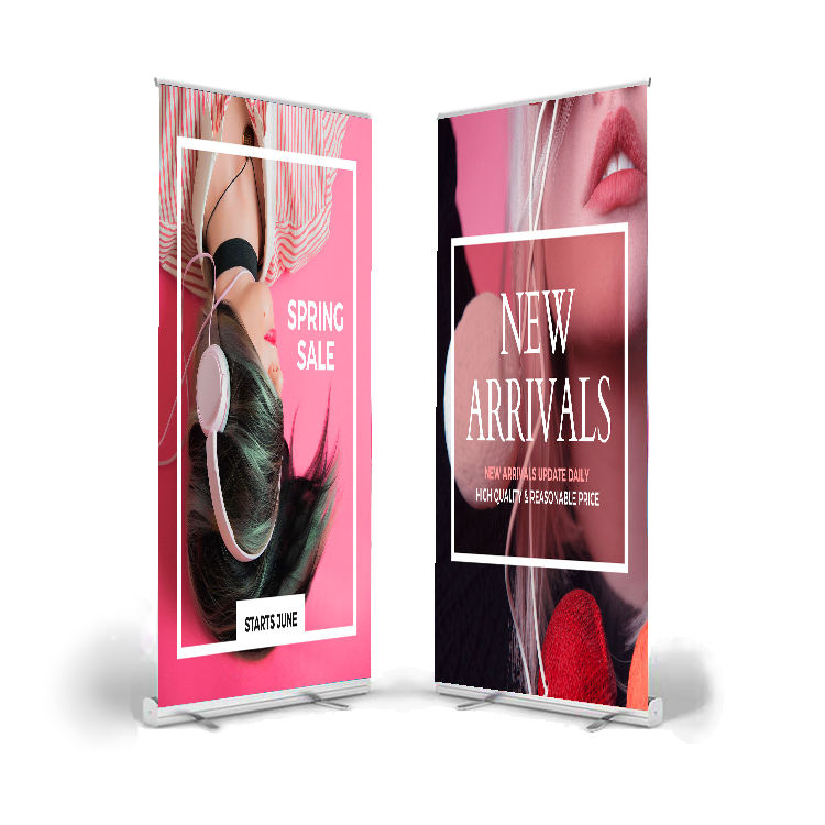 Aluminum frame digital printing portable double sided outdoor pull up ...