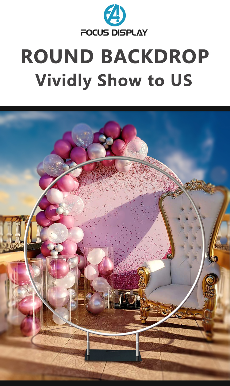 Kids Birthday Party Round Backdrop Stand Circle Wedding Event Design ...